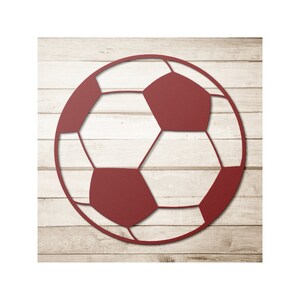 Soccer Ball Handcrafted Metal Wall Sign - Sports Room Decor - Soccer ...