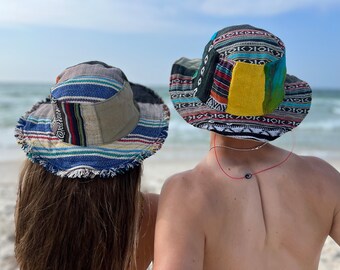 Hemp Patchwork Bucket Hat - Etsy
