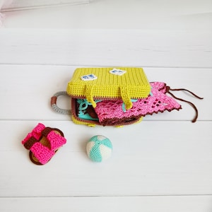 Suitcase for Doll Crochet Pattern, Doll Supplies Amigurumi Pattern ...