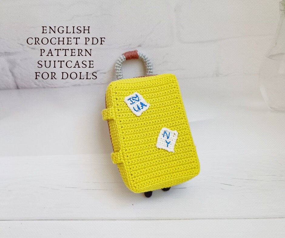 Suitcase for Doll Crochet Pattern, Doll Supplies Amigurumi Pattern ...