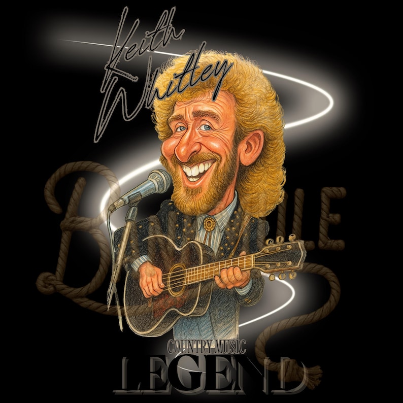 Keith Whitley Caricature, Country Music Legend (printable & T-shirt ...