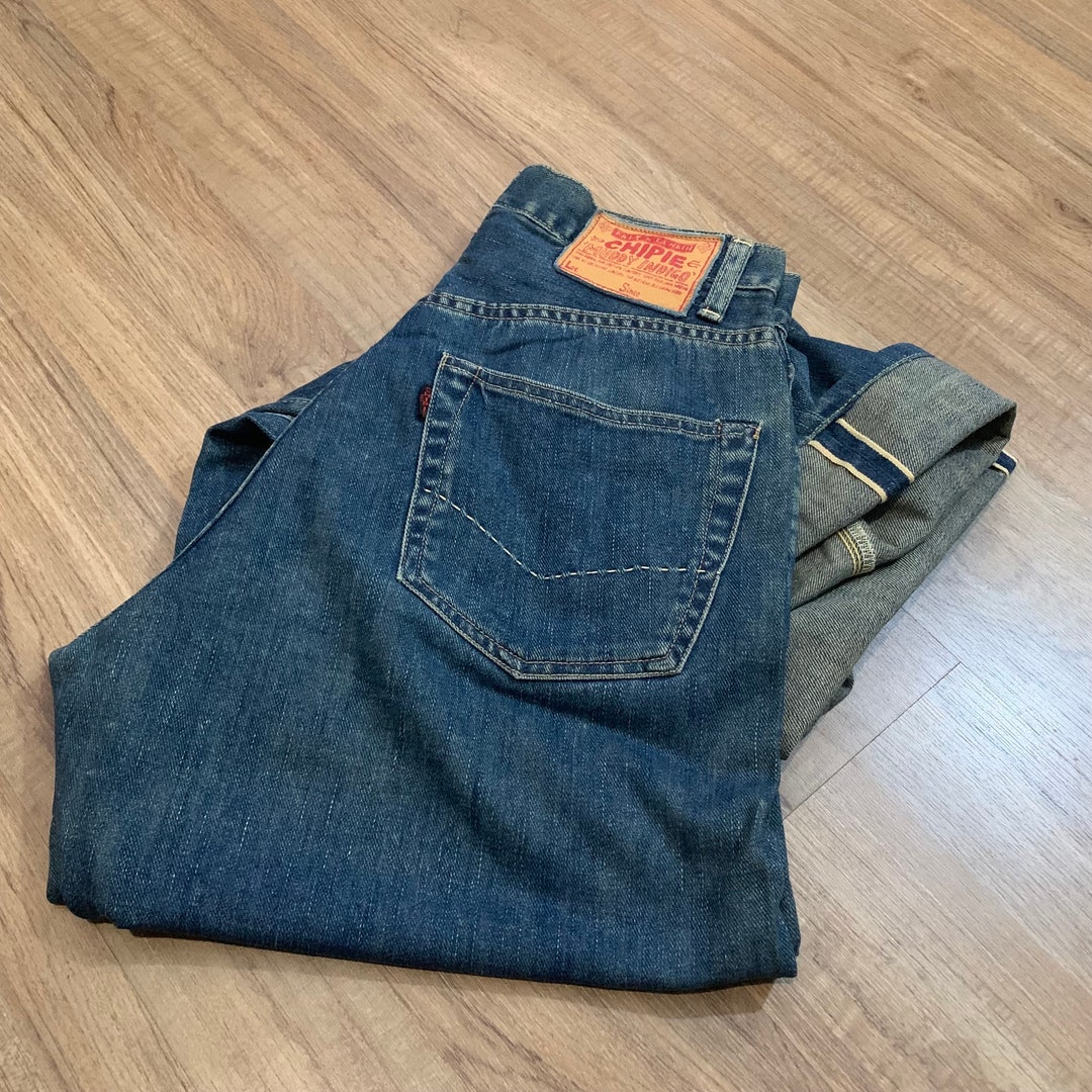 Vintage Chippie Muddy Indigo Selvedge Loose Jeans Fait A La Main Made ...
