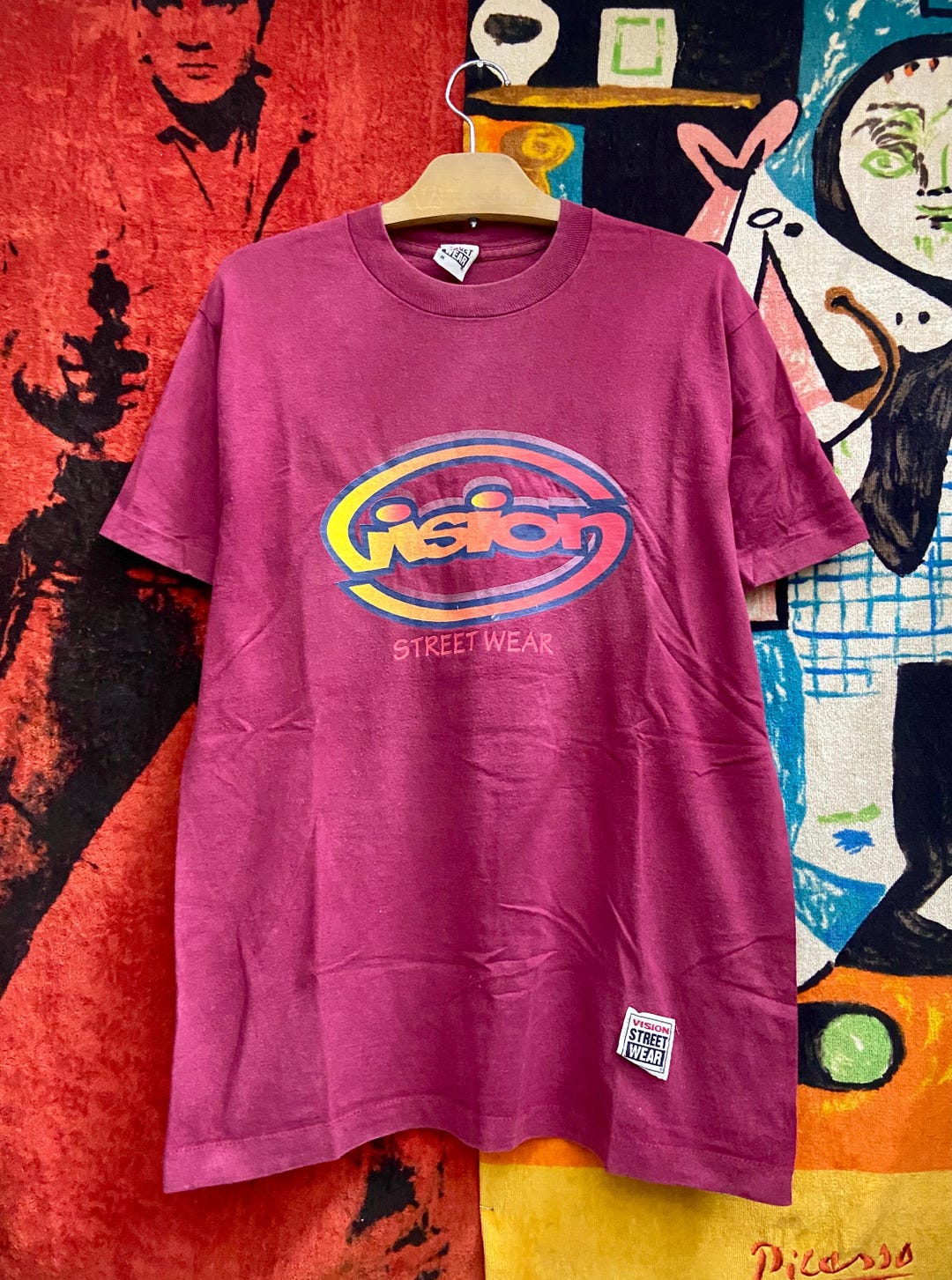 Vintage 90s Vision Street Wear Big Logo Graphic Oldschool Skates Promo ...