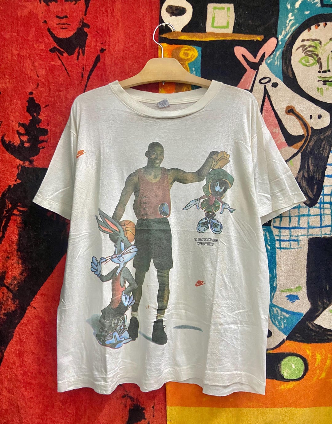 Vintage 90s Space Jam 1996 Iconic Animated Sports Comedy Movie Promo T ...