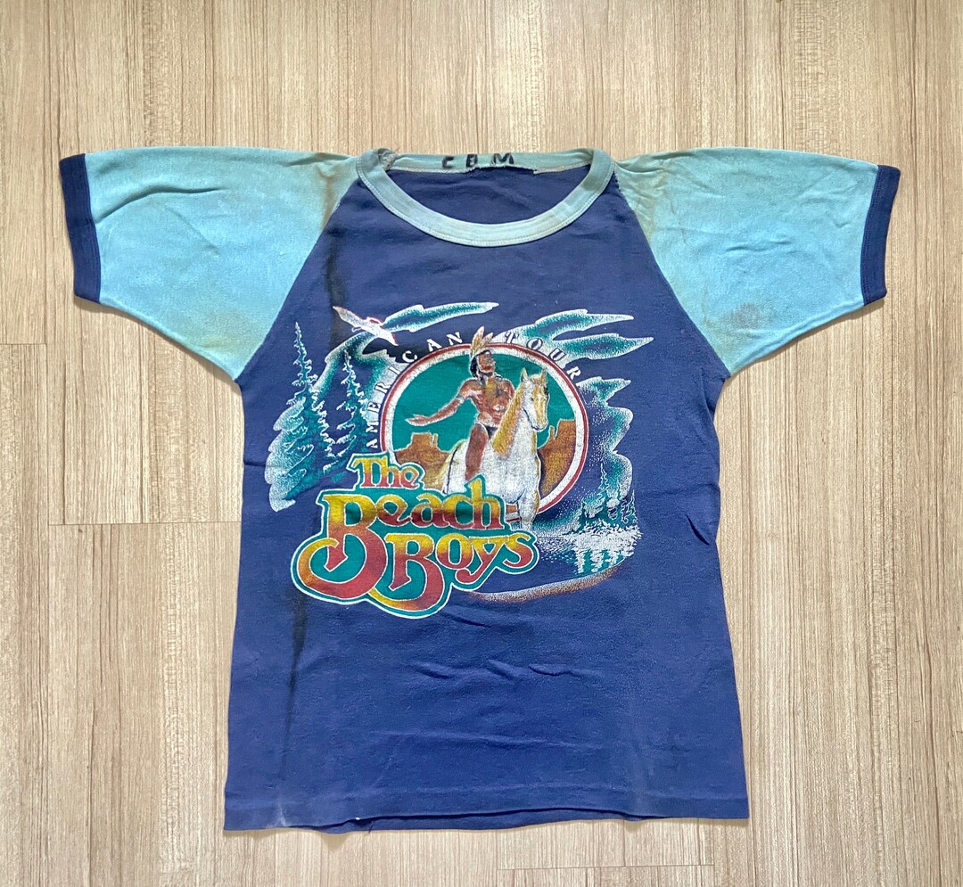 Vintage 70s the Beach Boys American Tour Ringer Shirt / Rock and Roll ...