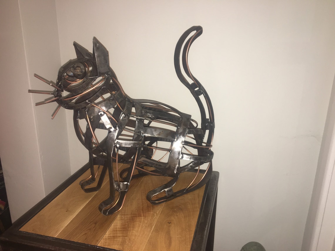 Wireframe Cat Sculpture Made to Order - Etsy