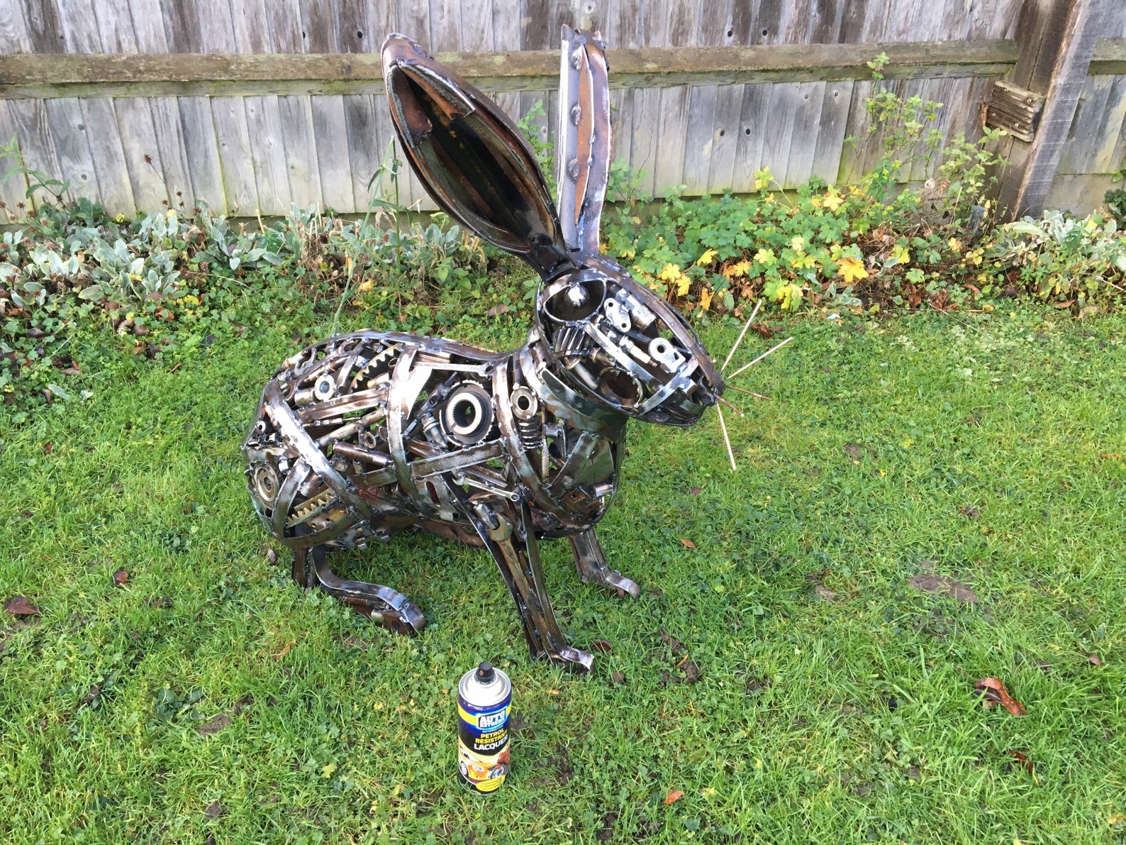 4ft Tall Recycled Metal Hare Sculpture - Etsy