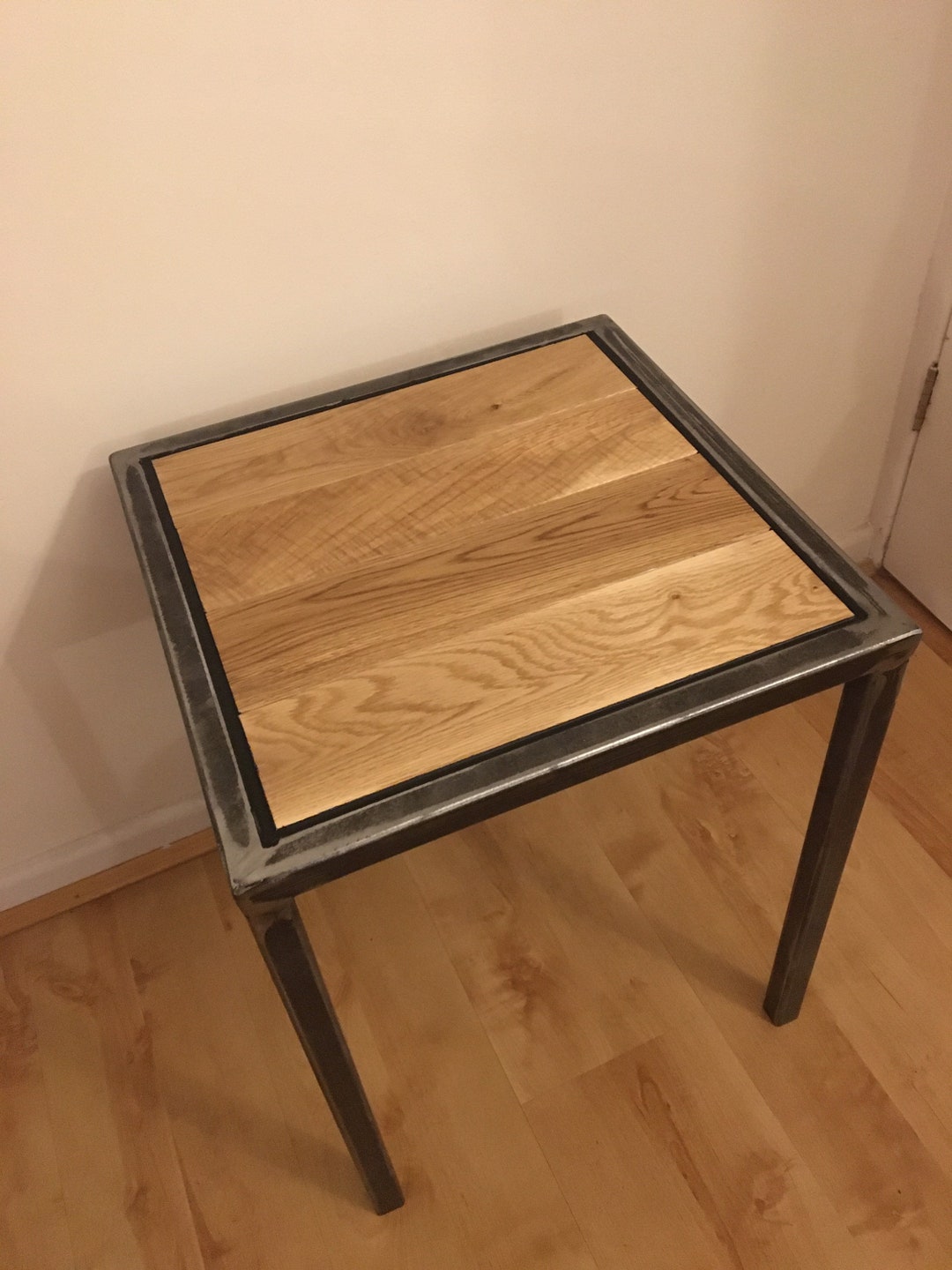 Oak Coffee Table With Steel Box Section Legs - Etsy