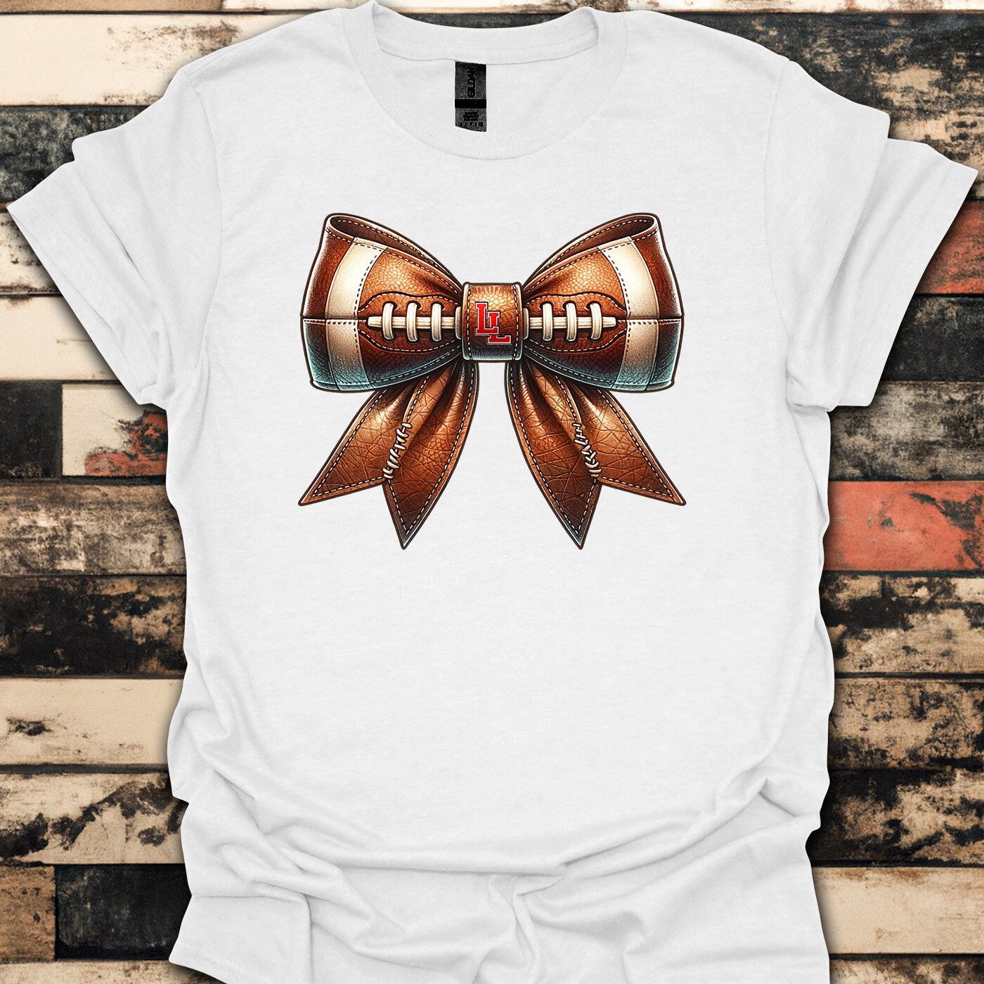 Football Bow With LL Logo T-shirt | Lorena Texas | Lorena Leopards - Etsy