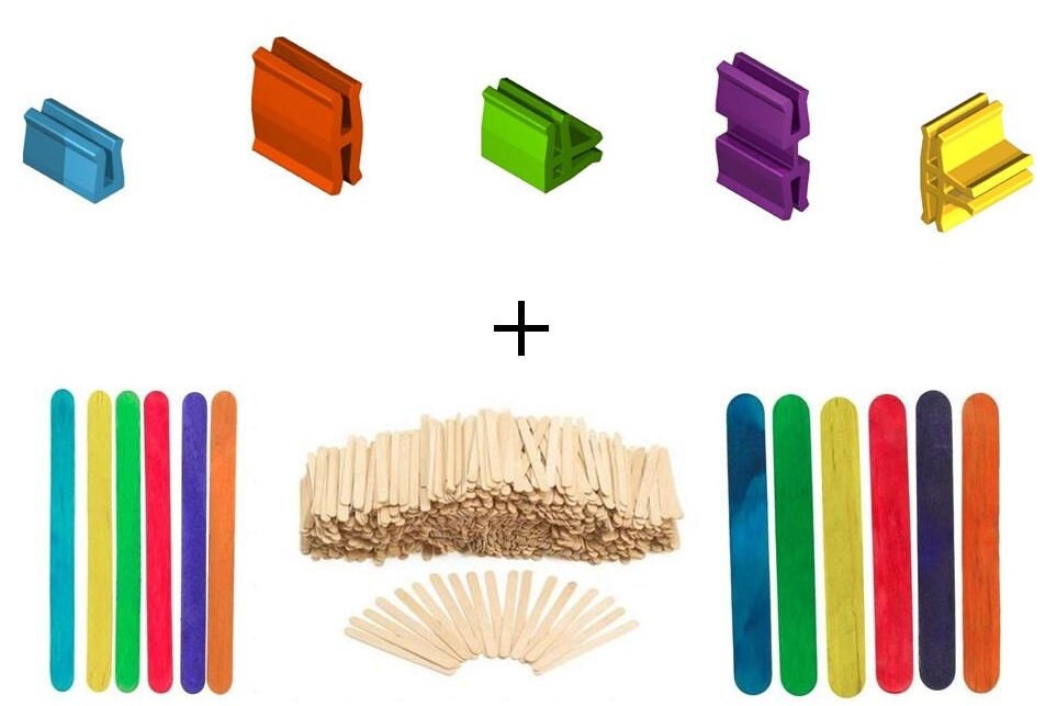 500 Pack Just Clip It Popsicle Stick Connectors and Craft Clips - Etsy