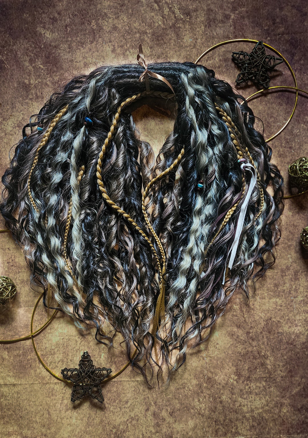 Sweetgrass Wavy Spiral Dreads Synthetic Dreadlocks Locs Extensions - Etsy