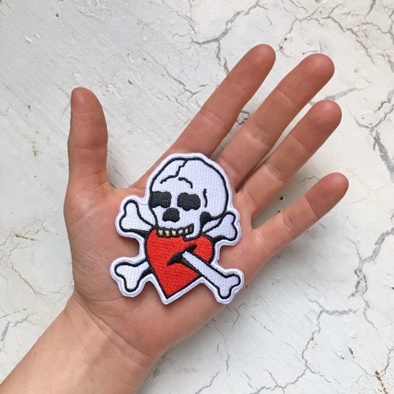 Skull Patch Embroidered Patch Iron on Patch Sew on Patch | Etsy