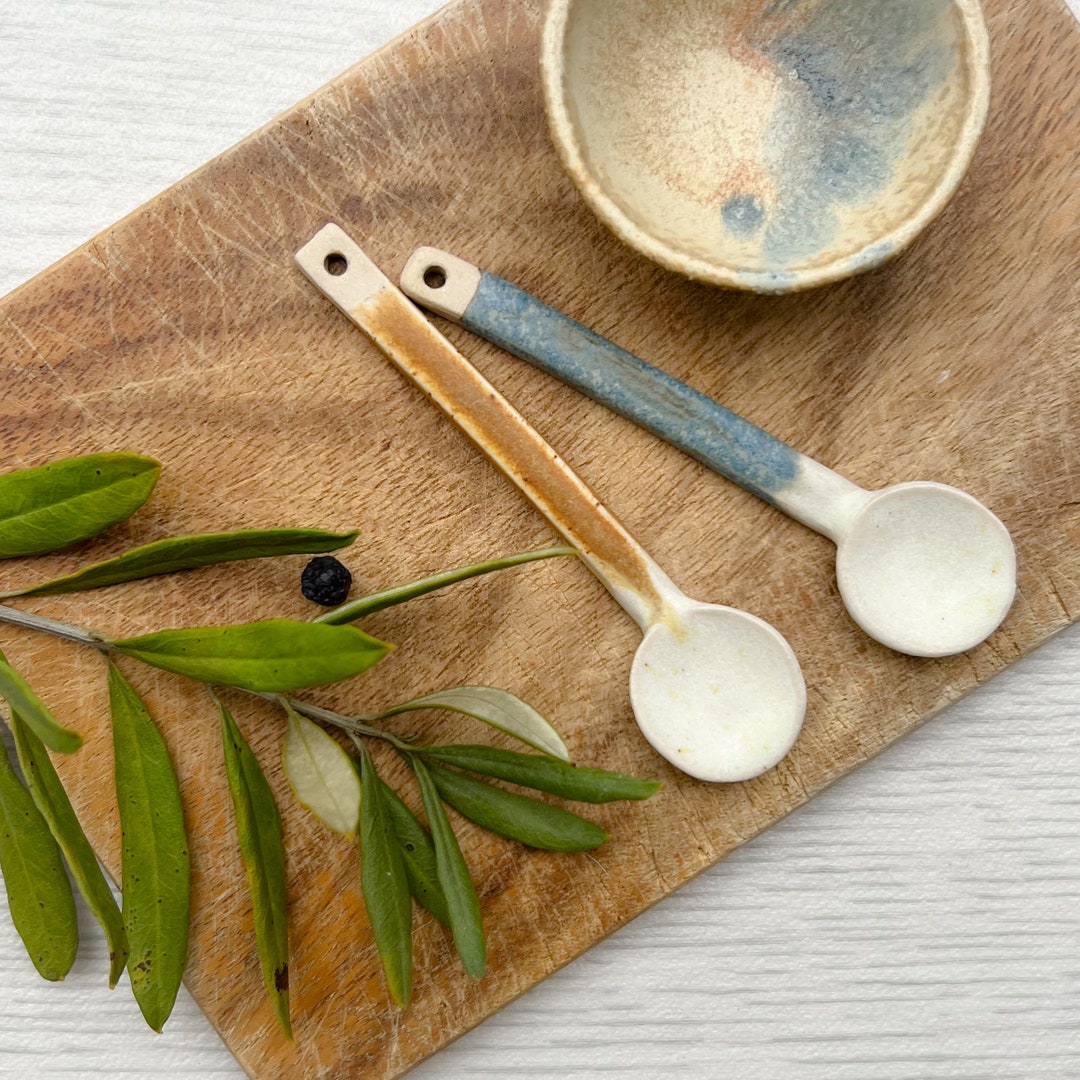 Coffee Spoons Handmade Stoneware Ceramic - Etsy UK