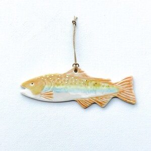 Rainbow Trout Porcelain Hanging Decoration - Etsy