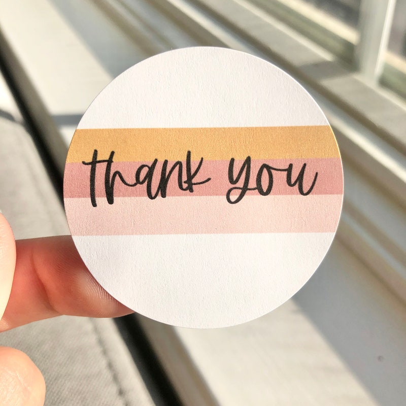 Thank You Sticker - Etsy