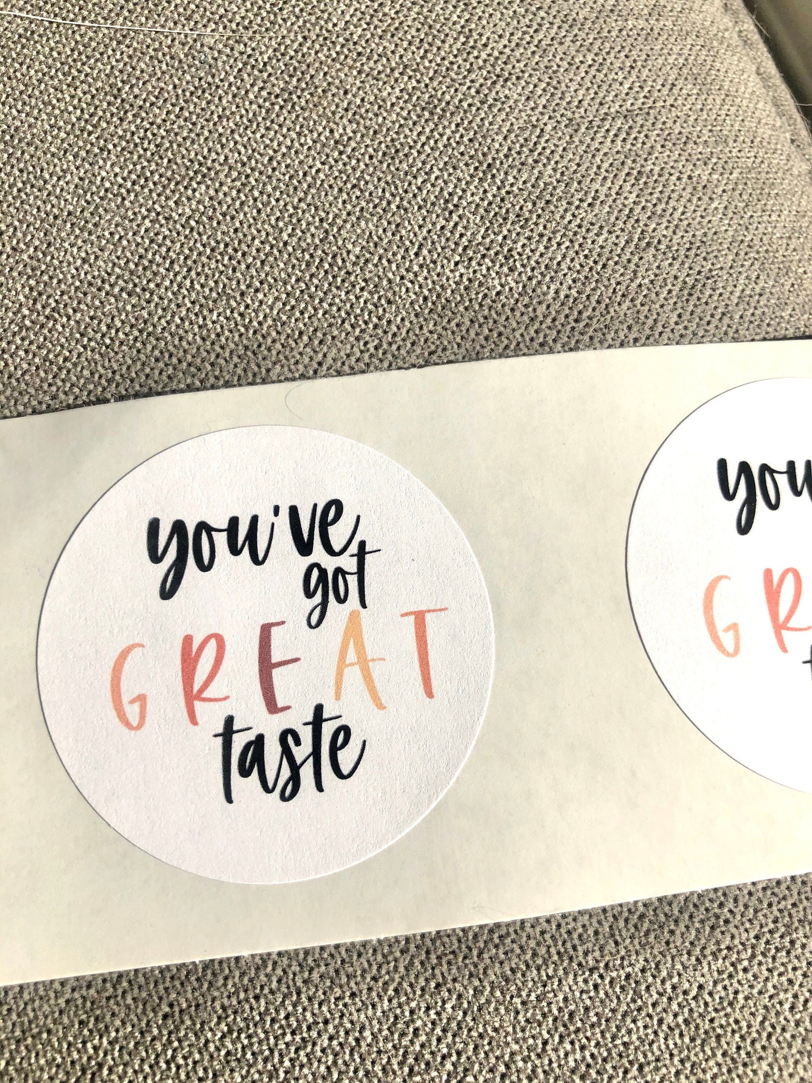 You've Got Great Taste Stickers Mail Stickers Labels Small Business ...