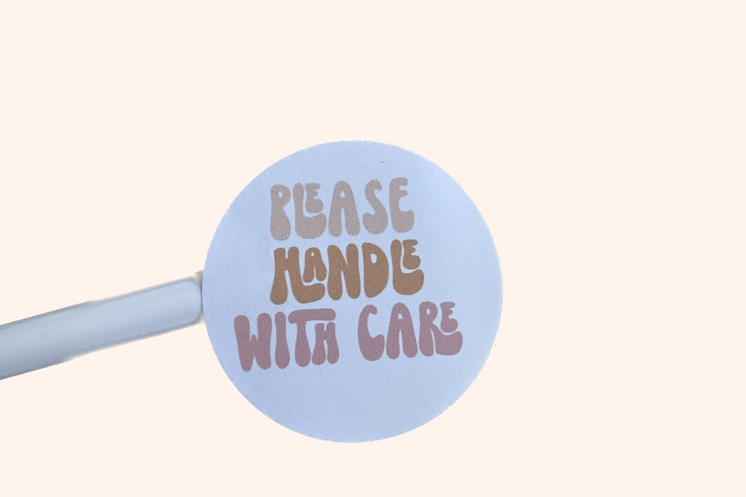 Handle With Care Sticker Set - Modern Small Business Label, Gift for ...