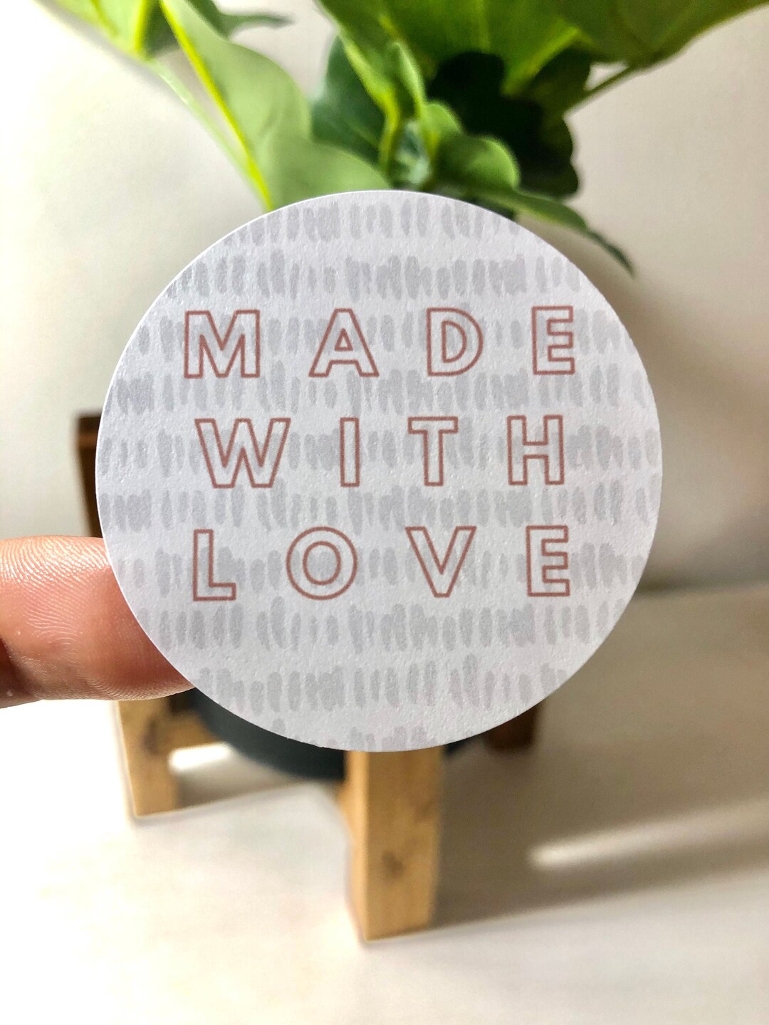 Made With Love Sticker, Packaging Sticker, Modern Mail Sticker, Party ...