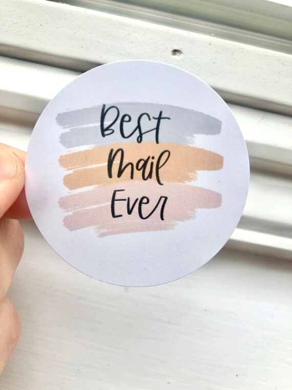 Best Mail Ever Happy Mail Sticker Modern Sticker Small | Etsy
