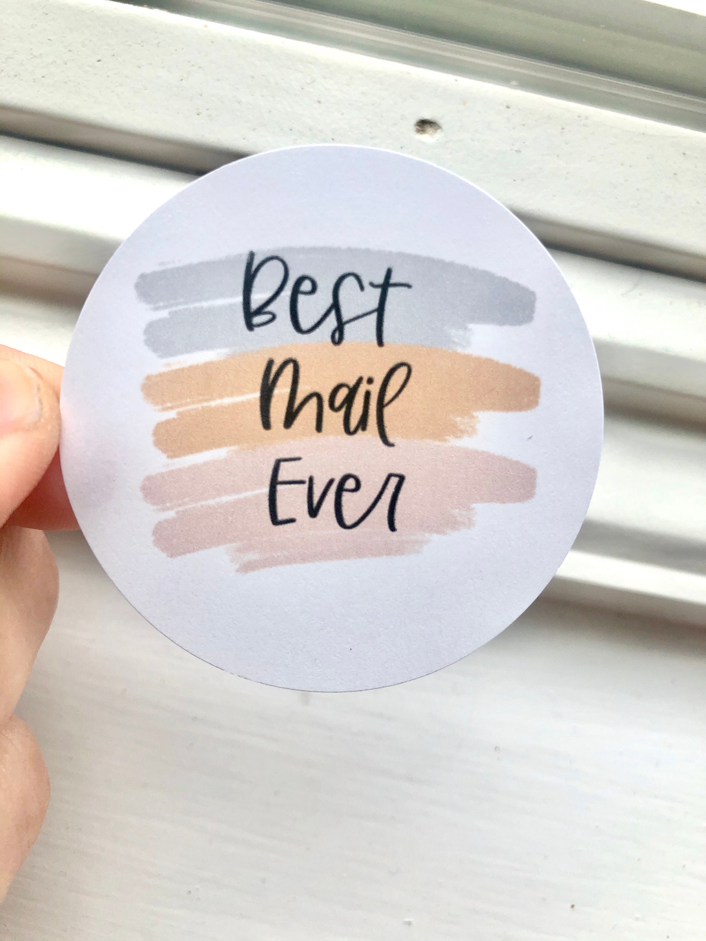 Best Mail Ever, Happy Mail Sticker, Modern Sticker, Small Business ...