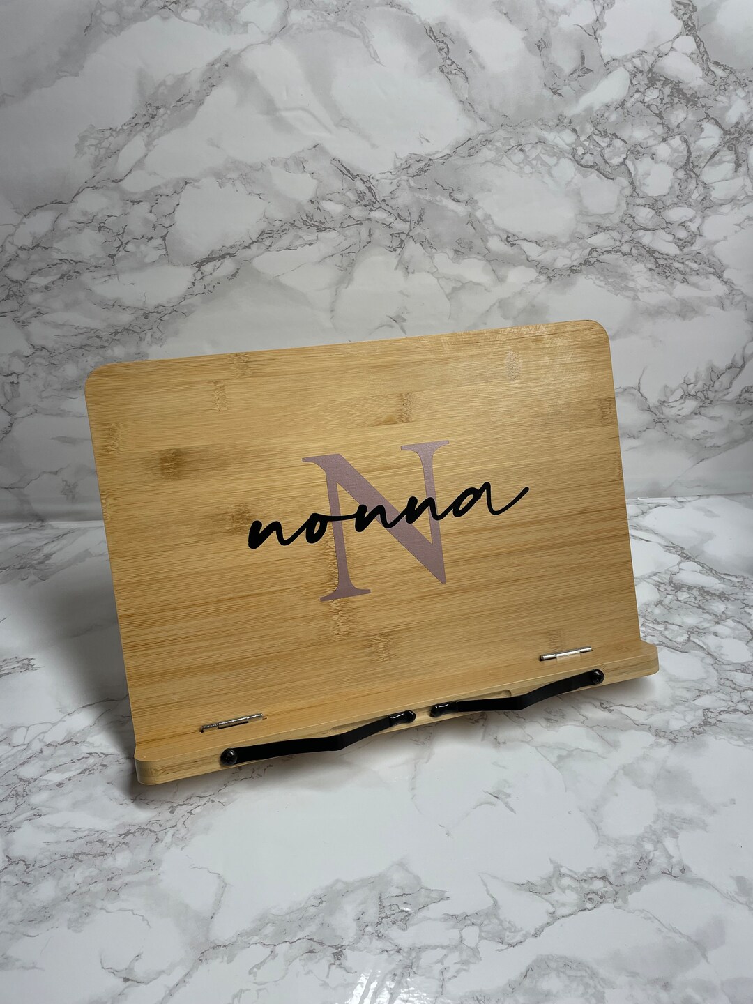 Personalized Cookbook Stand DESIGN 3 Custom Recipe Holder Recipe ...