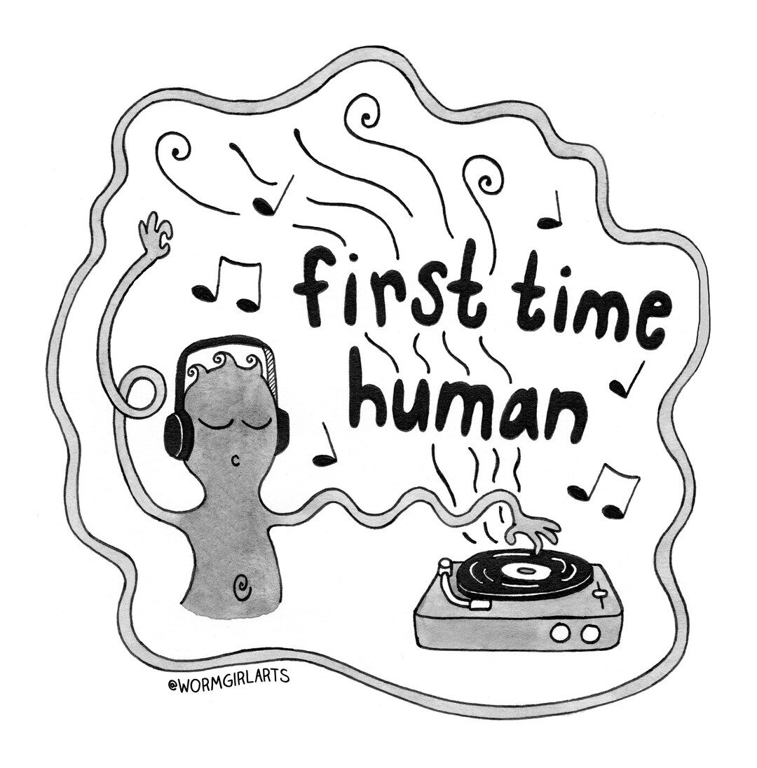 First Time Human Sticker - Etsy