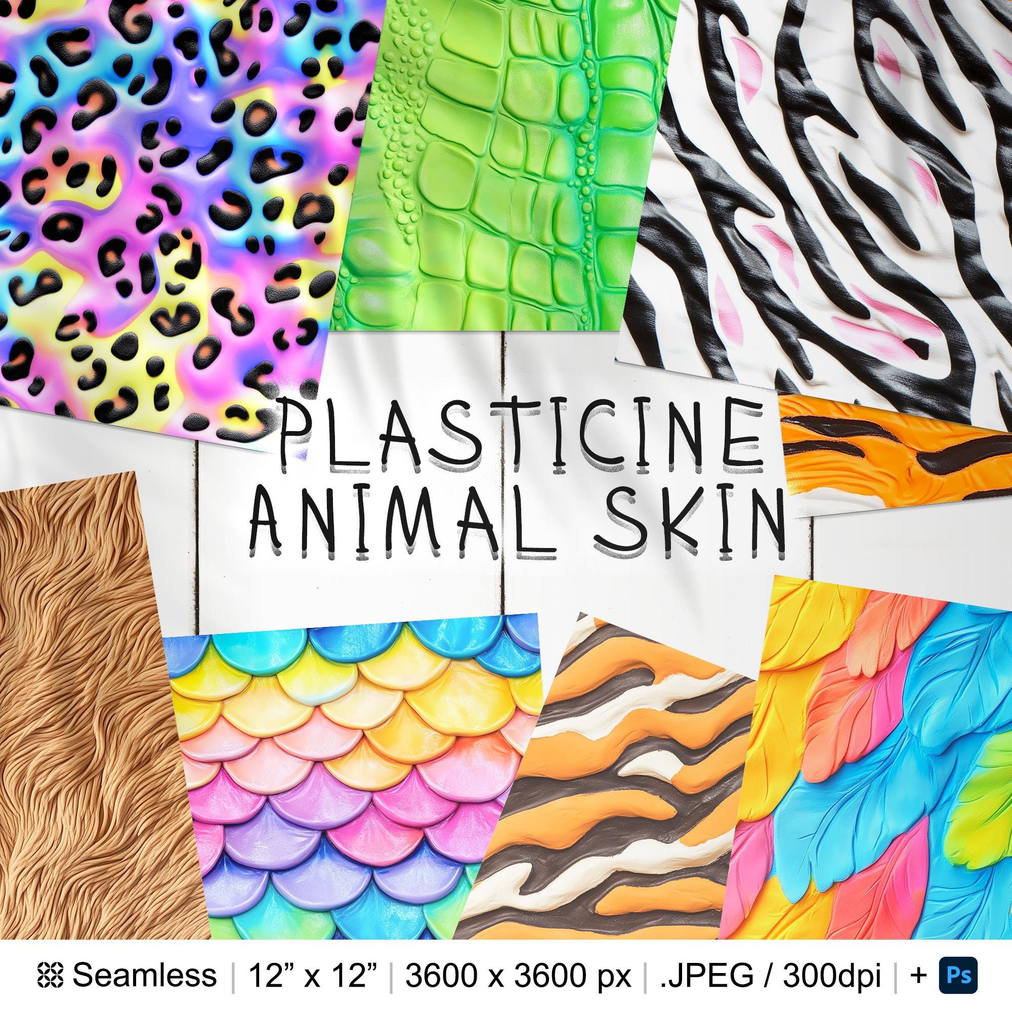 25 Plasticine Animal Print Seamless Pattern Background | Leopard Print ...