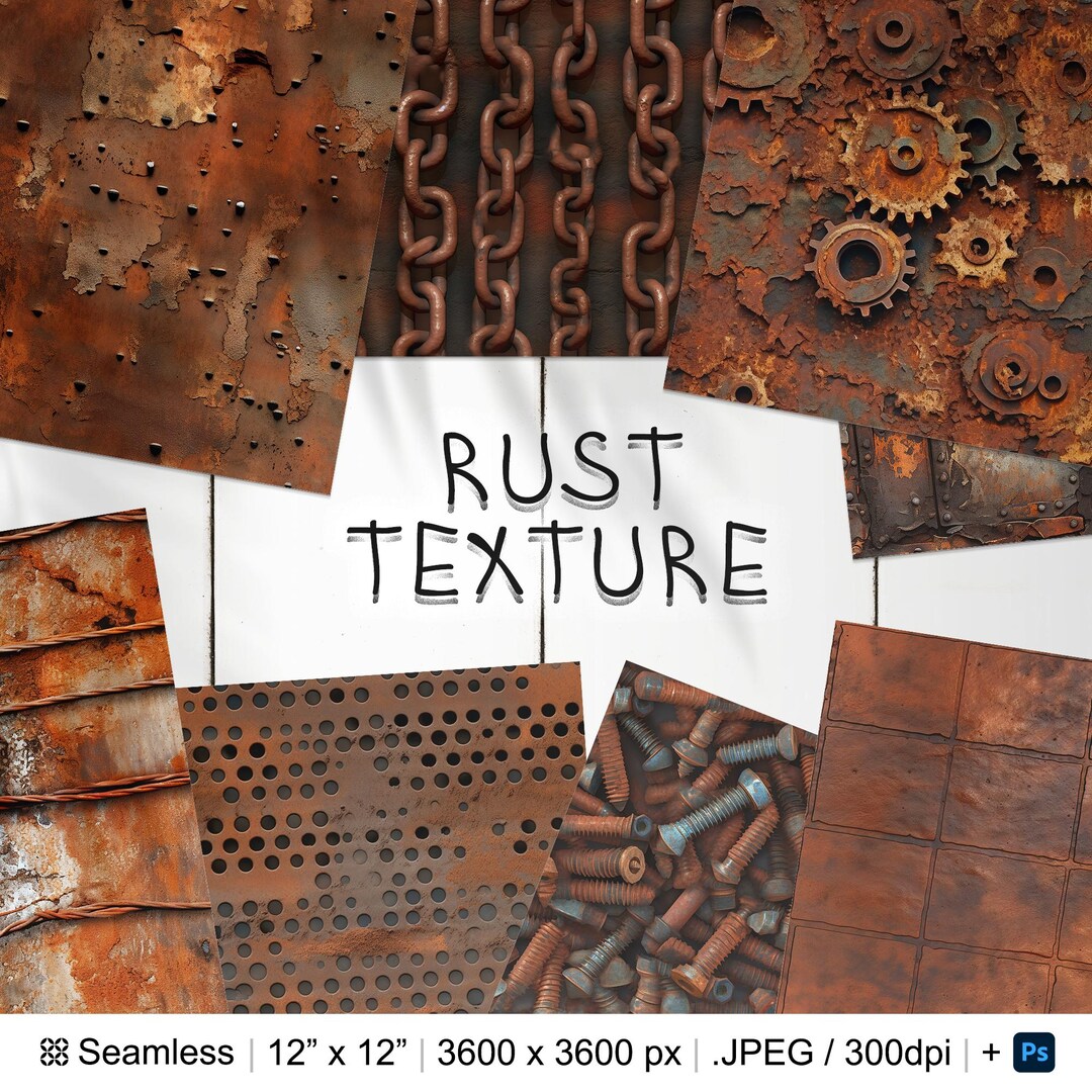 133 Rust Seamless Pattern | Digital Seamless Pattern Metal Rust | 3d ...