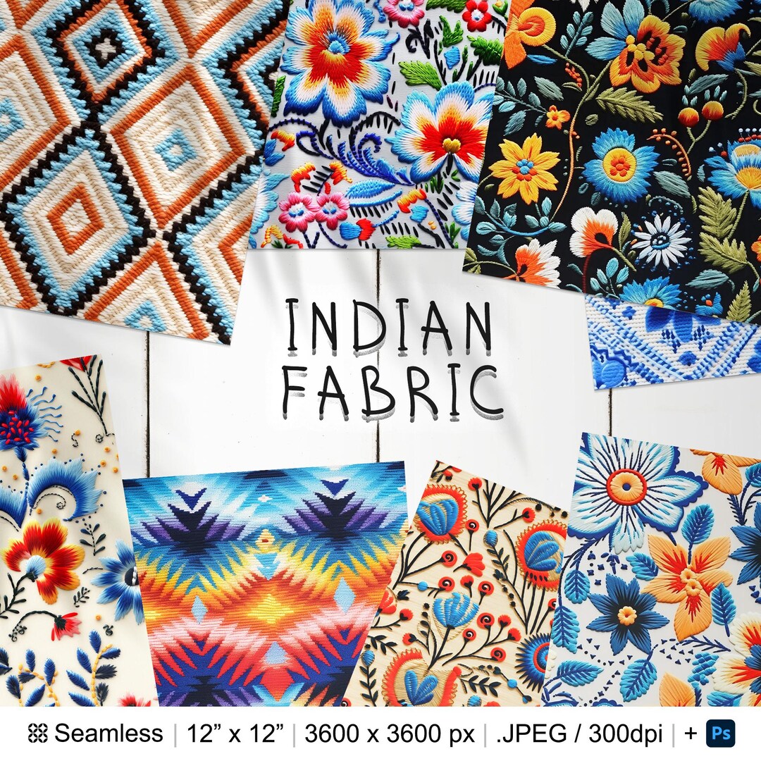 135 Indian Fabric Seamless Pattern | Digital Seamless Pattern ...