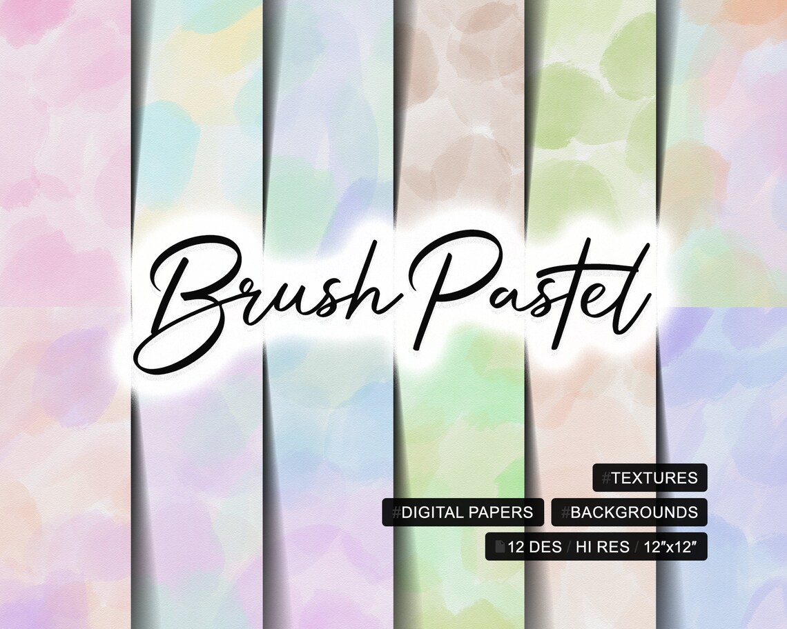 12 Candy Pastel Background Digital Papers Wallpaper Texture - Etsy