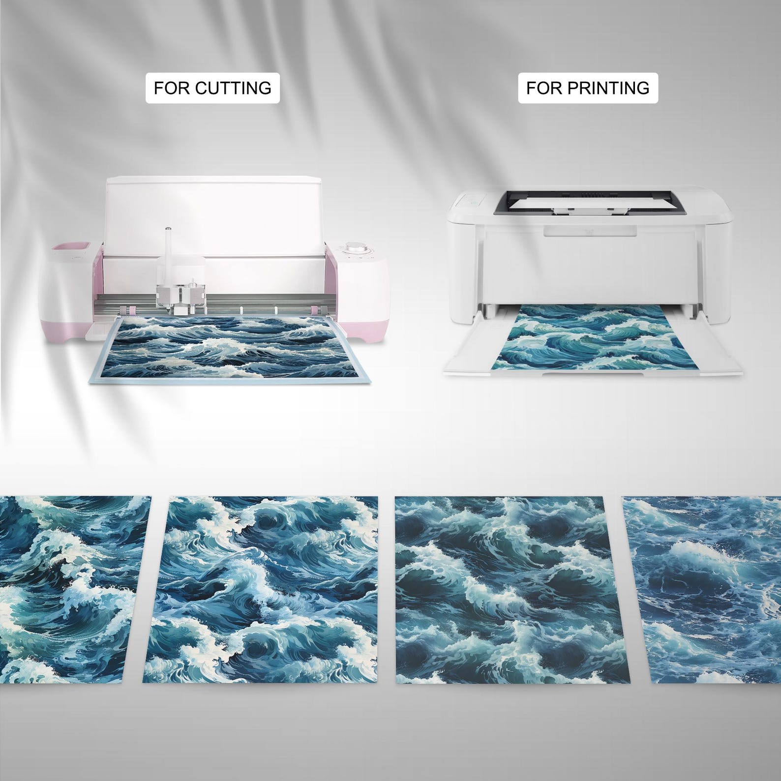 71 Waves Seamless Pattern | Digital Seamless Pattern Ocean Waves | 3d ...