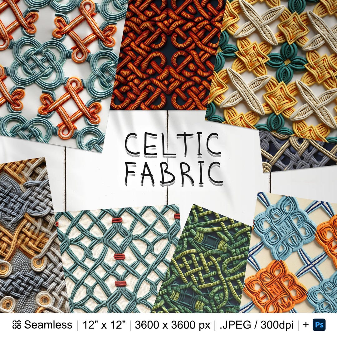156 Celtic Fabric Seamless Pattern | Digital Seamless Pattern Celtic ...