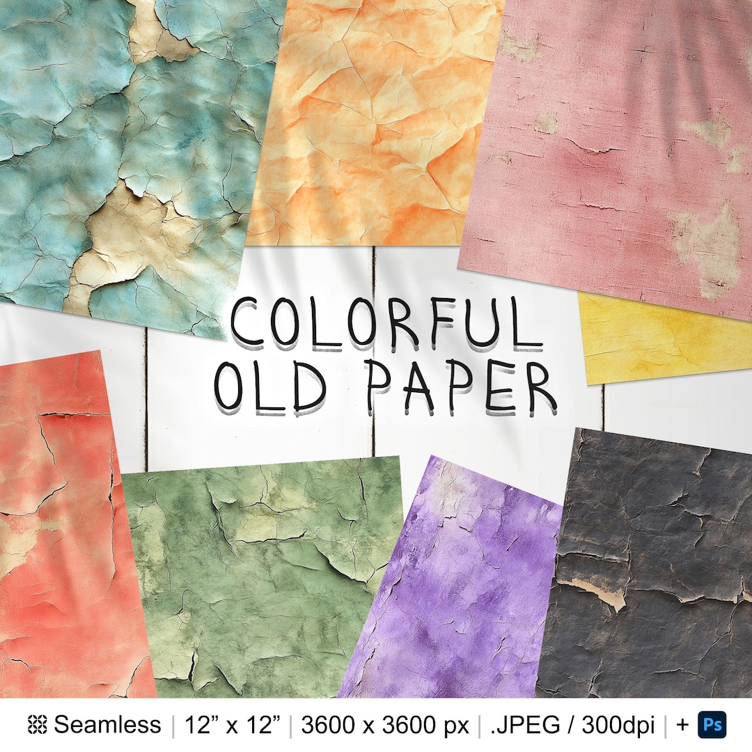 25 Colorful Old Paper Seamless Pattern Background | Canvas Digital ...