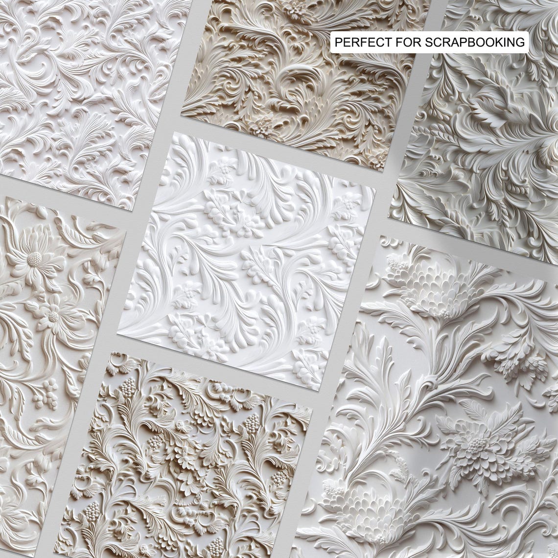 114 Ornamental Plaster Seamless Pattern | Digital Seamless Pattern ...