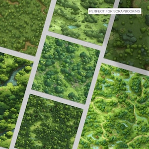 117 Forest Seamless Pattern | Digital Seamless Pattern Treetops | 3d ...