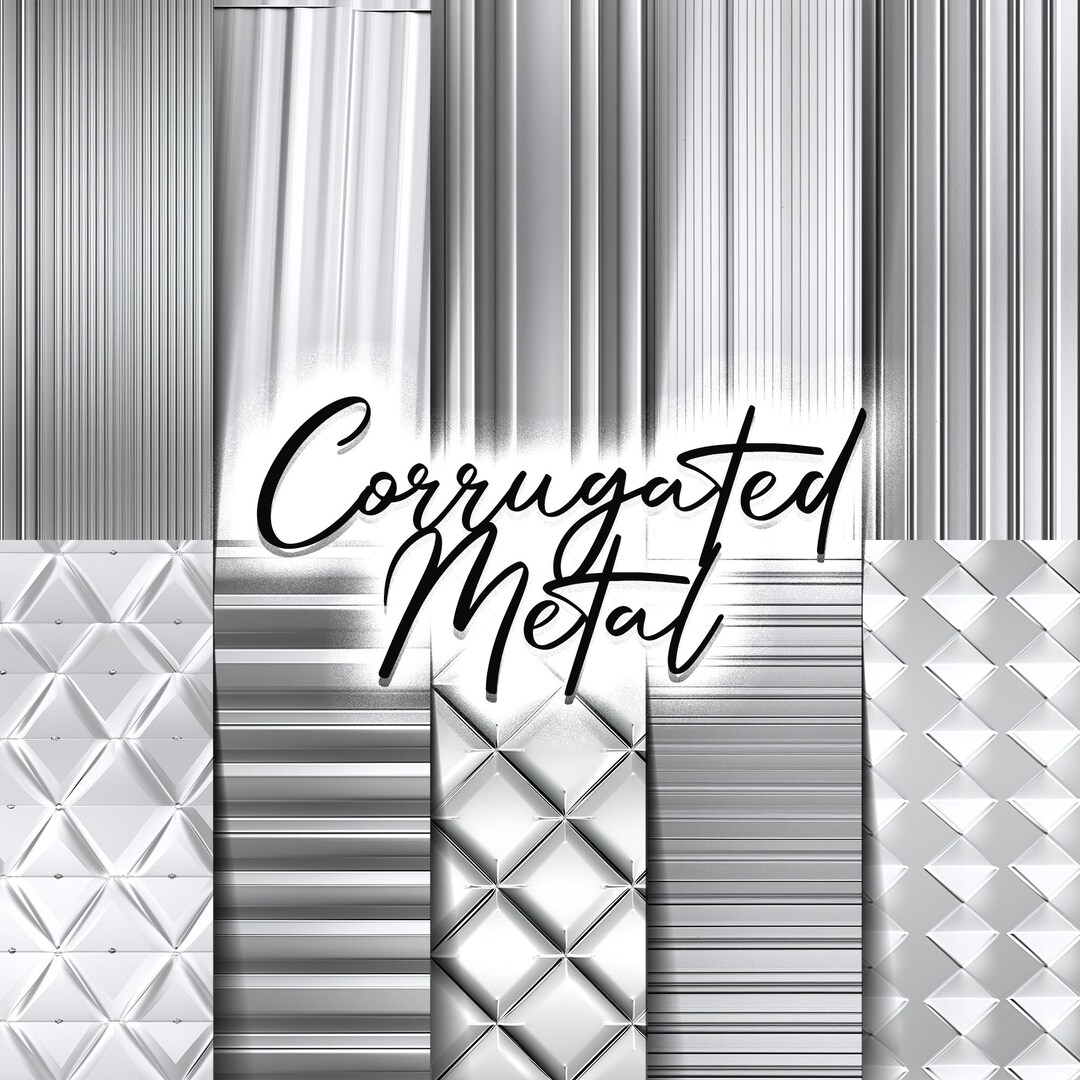 Corrugated Metal Seamless Pattern Digital Seamless Pattern Rusty ...
