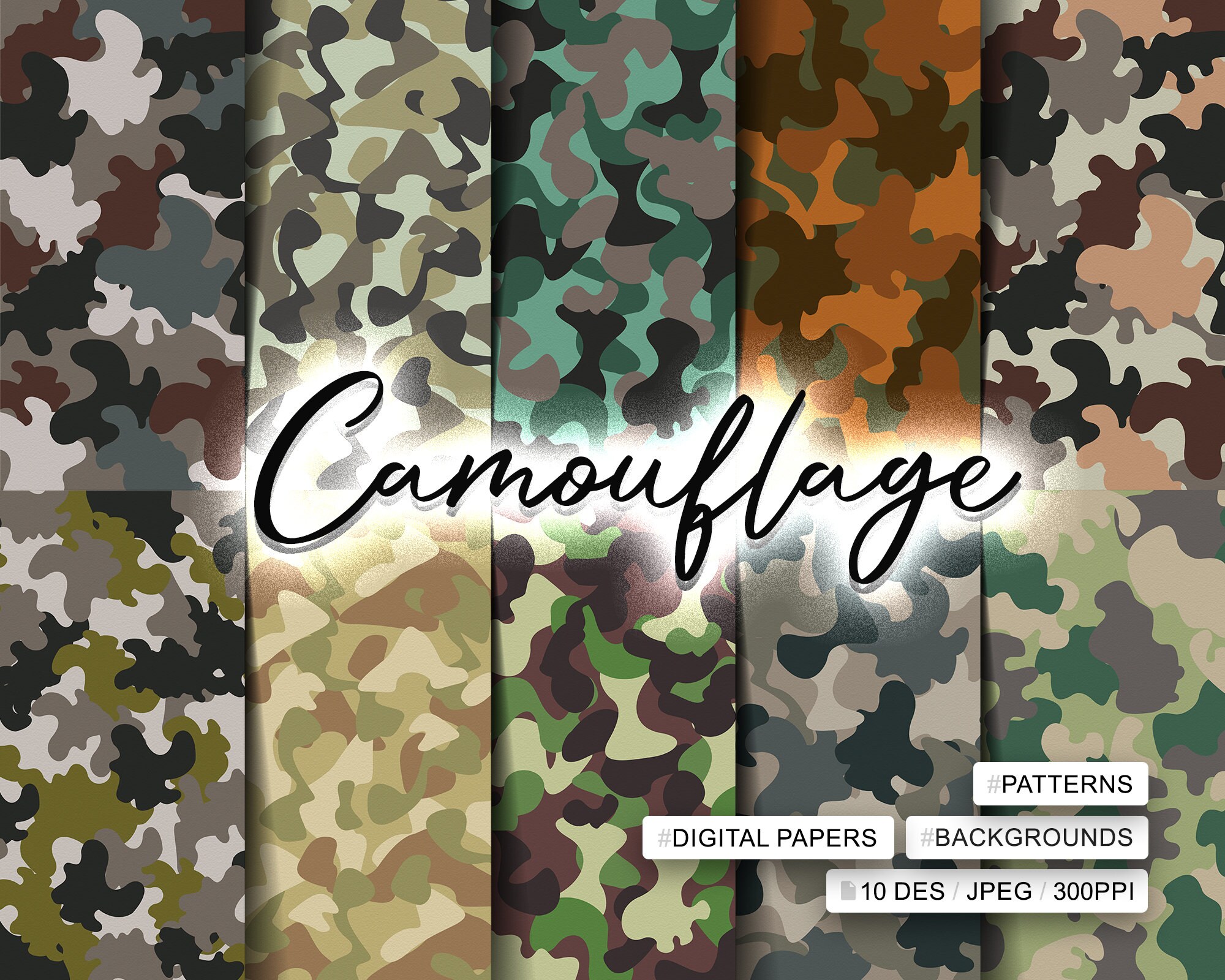 Digital Camo Print Background