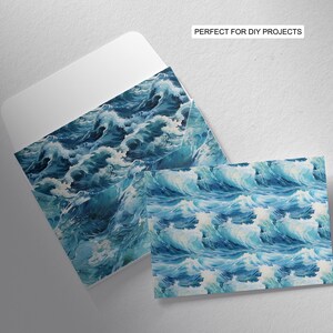 71 Waves Seamless Pattern | Digital Seamless Pattern Ocean Waves | 3d ...