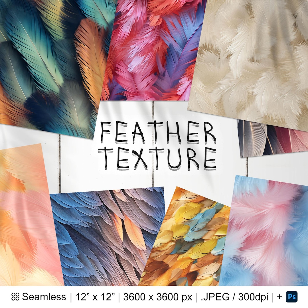 145 Feather Seamless Pattern Background | Digital Seamless Pattern Bird ...