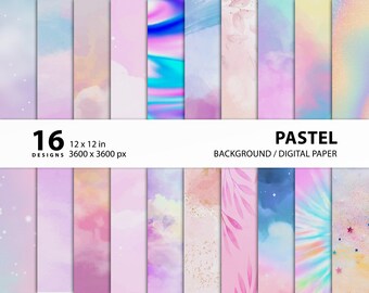 12 Candy Pastel Background Digital Papers Wallpaper Texture - Etsy