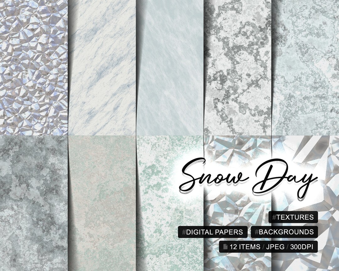12 Snow Day Mood White Seamless Textures White Gray Light - Etsy