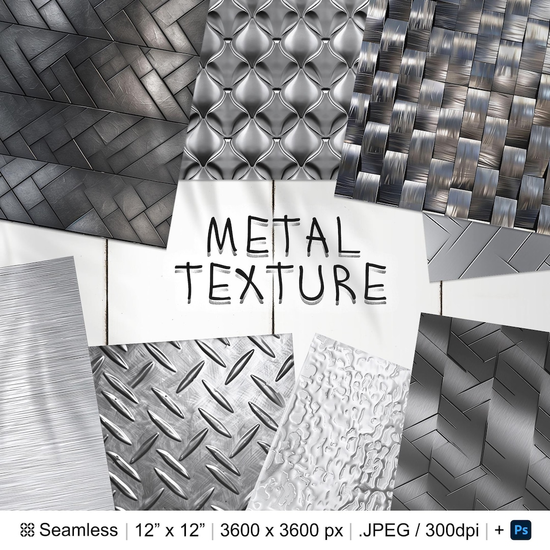 160 Metal Seamless Pattern | Digital Seamless Pattern Metallic | 3d ...