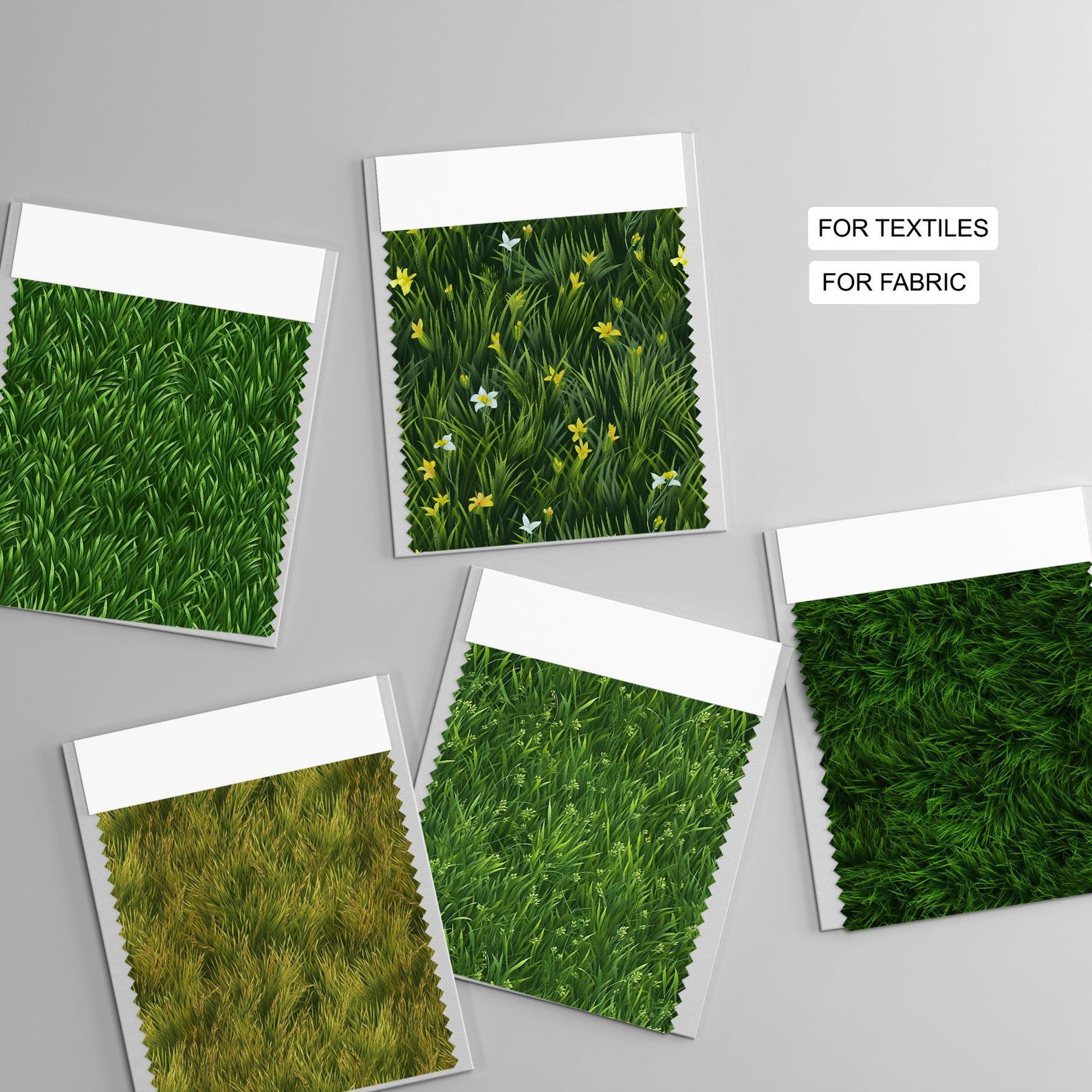 109 Grass Seamless Pattern | Digital Seamless Pattern Wild Meadow | 3d ...