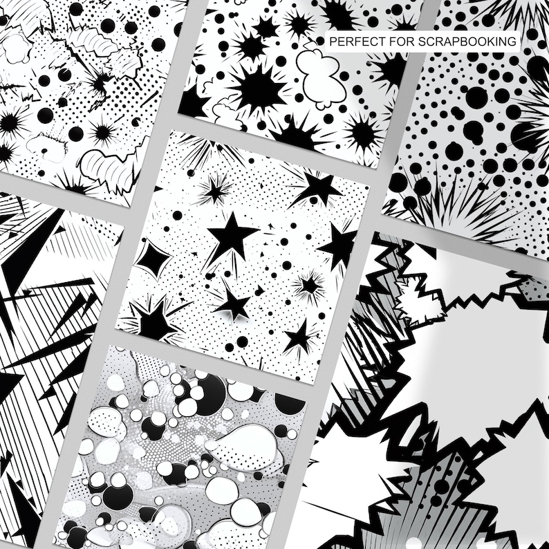 186 Comic Book Seamless Pattern | Digital Seamless Pattern Pop Art ...