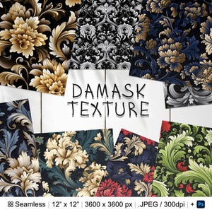 121 Damask Seamless Pattern | Digital Seamless Pattern Traditional ...