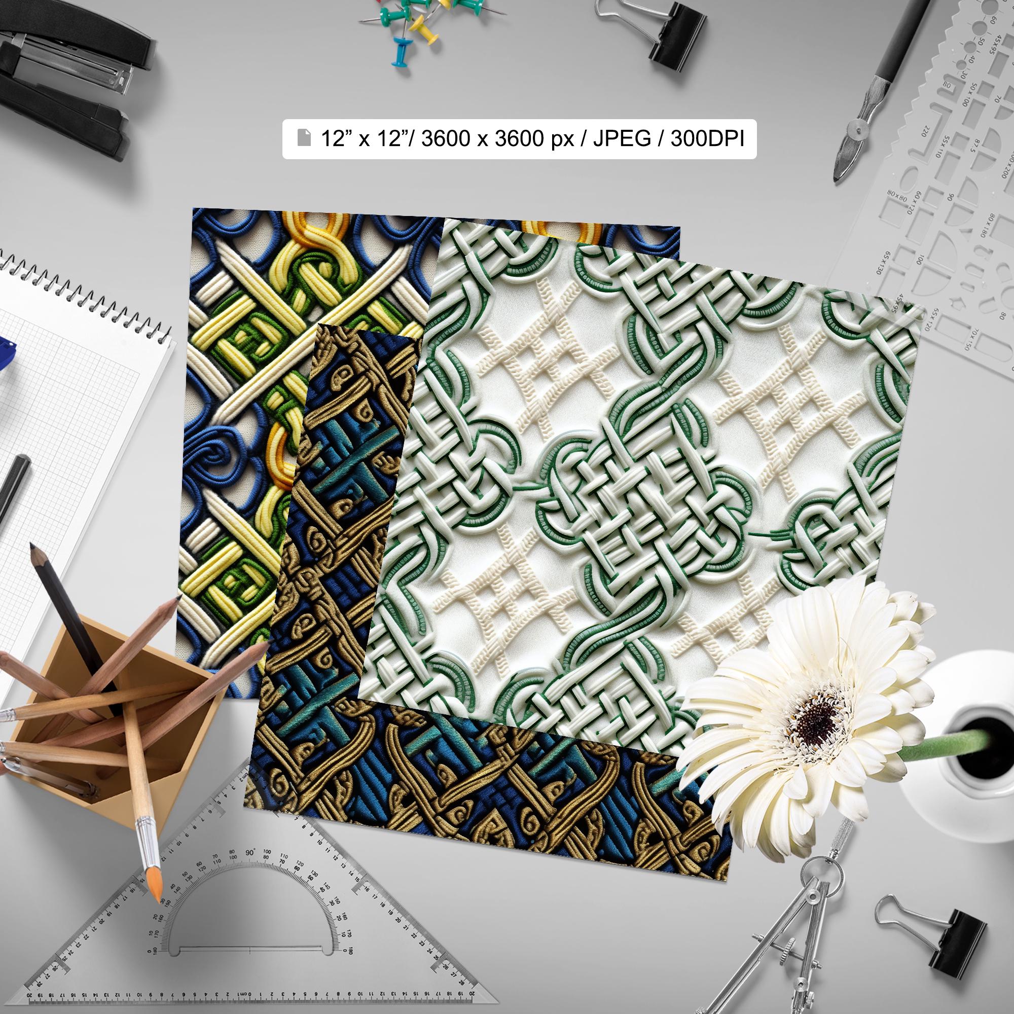 156 Celtic Fabric Seamless Pattern | Digital Seamless Pattern Celtic ...