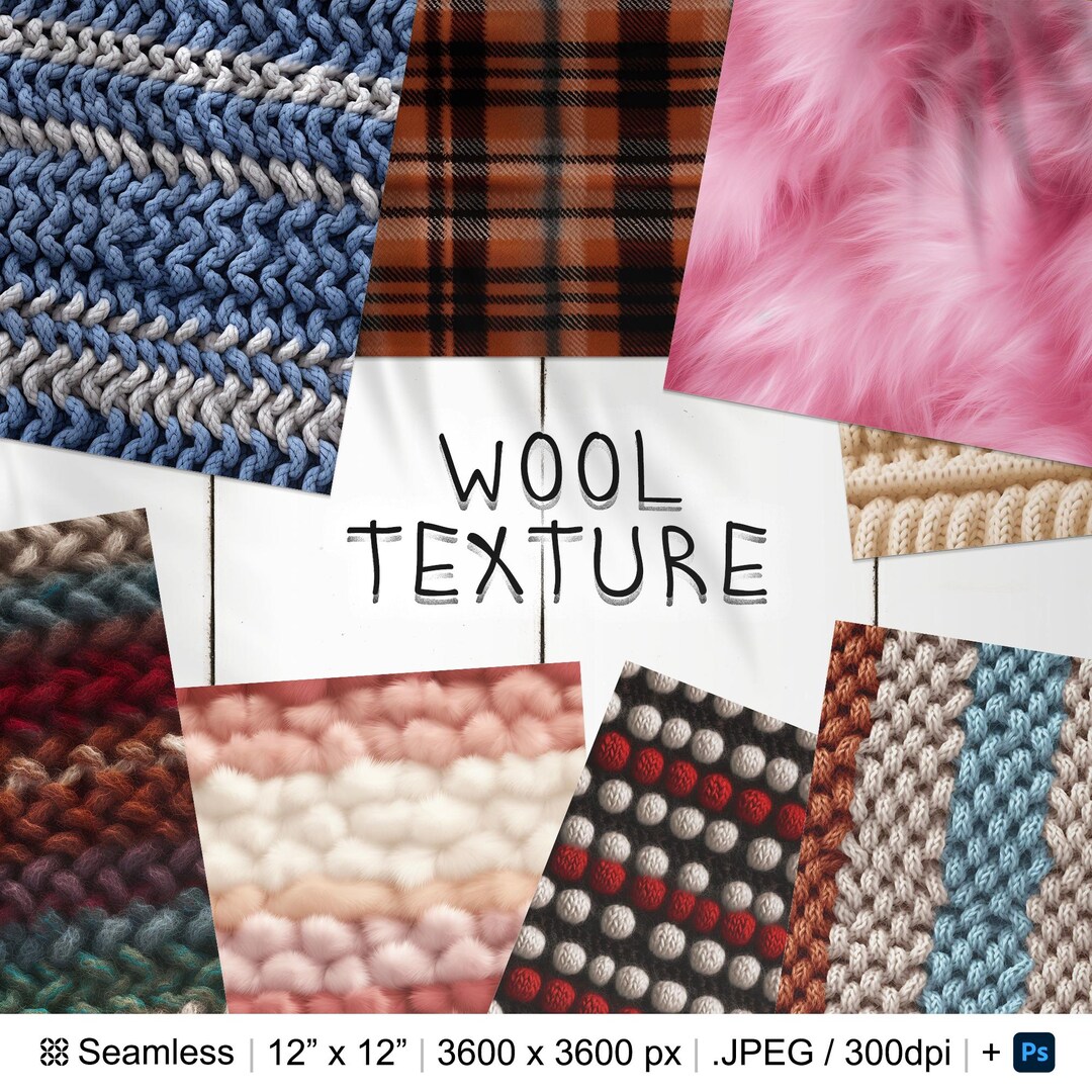 125 Wool Seamless Pattern | Digital Seamless Pattern Knitted Fabric ...