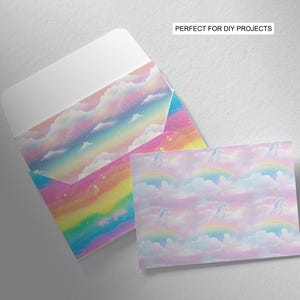 20 Rainbow Watercolor Seamless Pattern | Dreamy Rainbows Digital ...