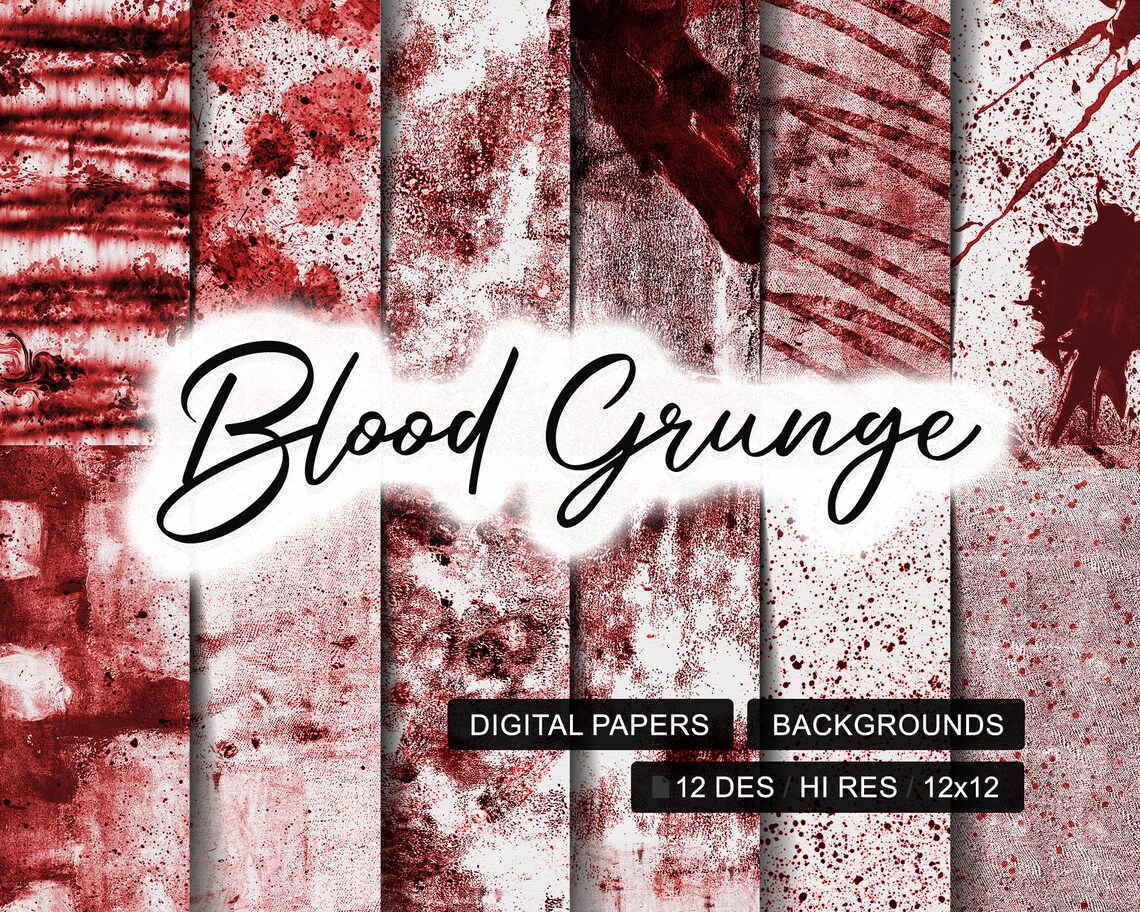 12 Blood Red Grunge Texture Wallpaper Blood Digital Paper - Etsy