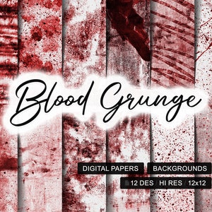 12 Blood Red Grunge Texture, Wallpaper, Blood Digital Paper, Graphic ...